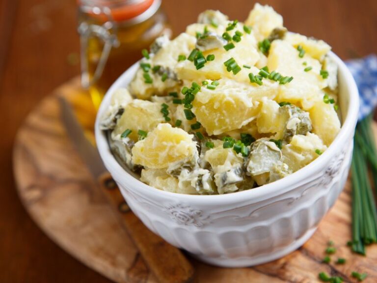 Czech Christmas Recipe: Potato Salad with Pickled Vegetables.